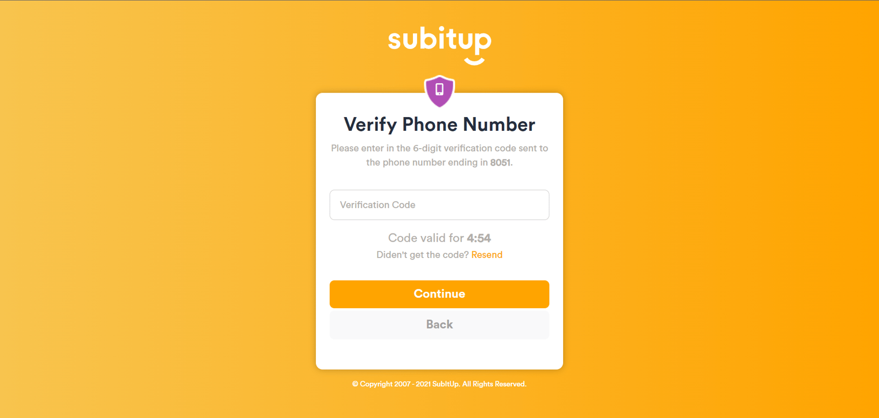 How to log-in to SubItUp using 2FA / MFA